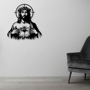 Jesus Dxf Svg Png Files Jesus Cross Wall Art Cut File for Cnc Plasma ...