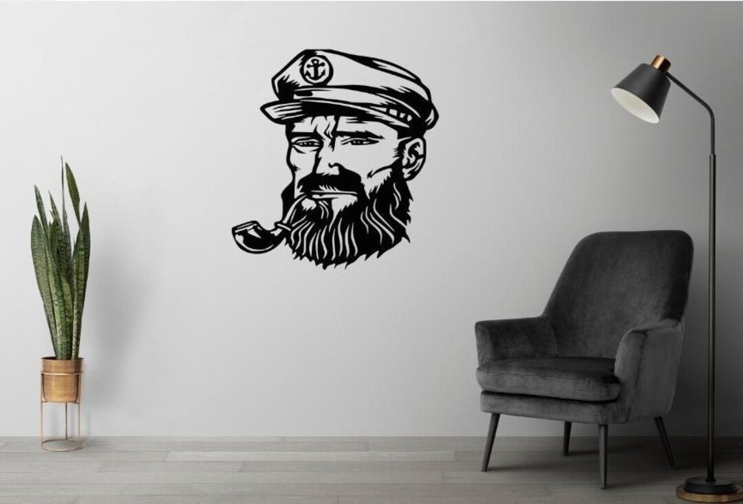 Captain Dxf , Svg, Png , Files , Laser Cut , Sailor , Captain , Marine ...