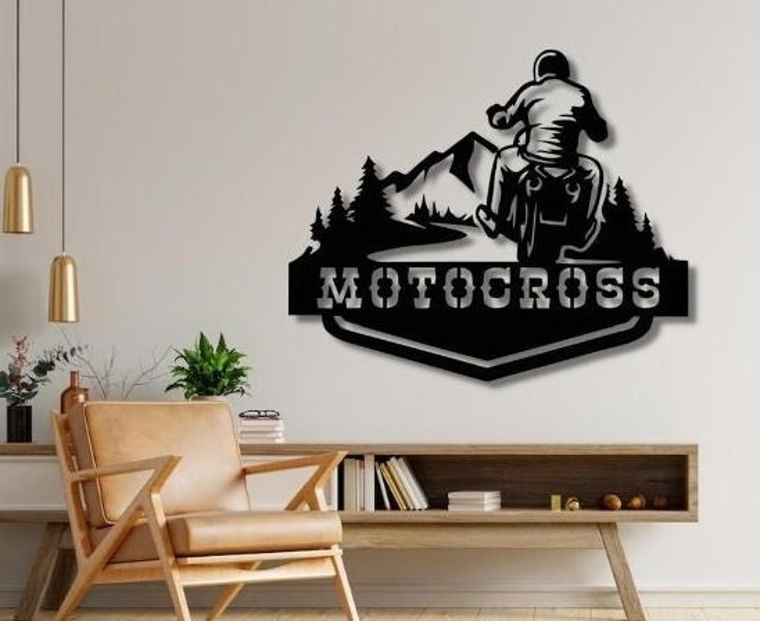 Motocross Dxf , Svg , Files , Wall Art , Laser Cut , Biker , Motorcycle ...
