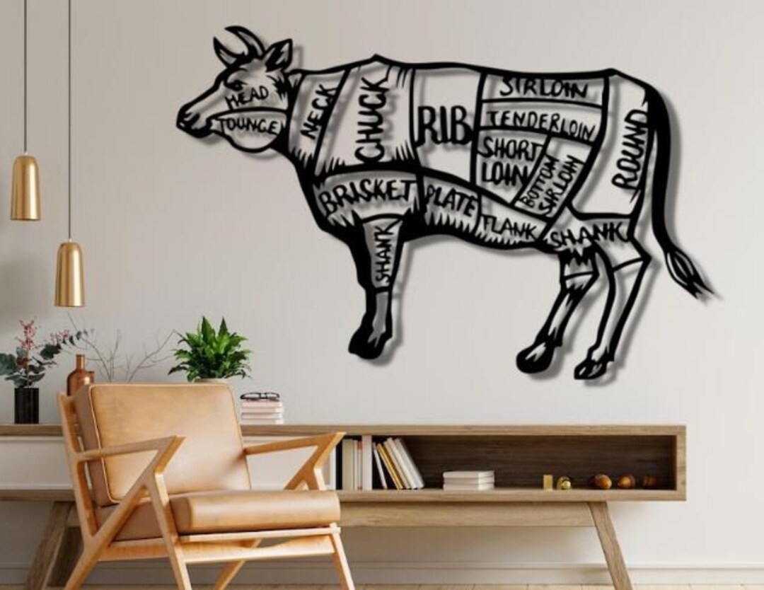 Cow Beef Butcher Dxf Svg Png Files Cow Beef - Etsy Australia