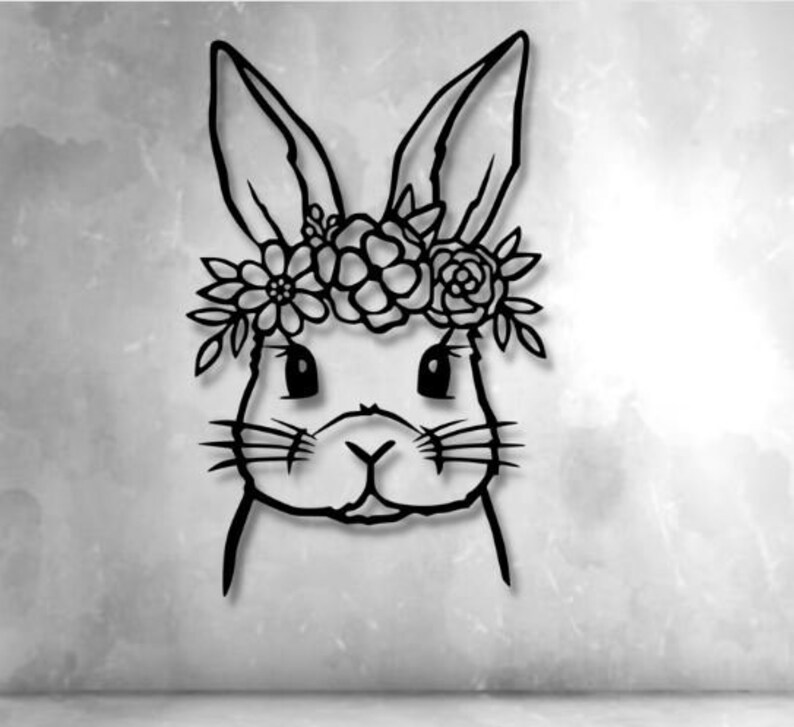Easter Bunny Dxf Svg Png Files Bunny Rabbit Easter - Etsy