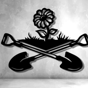 Landscape Dxf Svg Png Files , Flower , Spade , Botanical , Garden ...