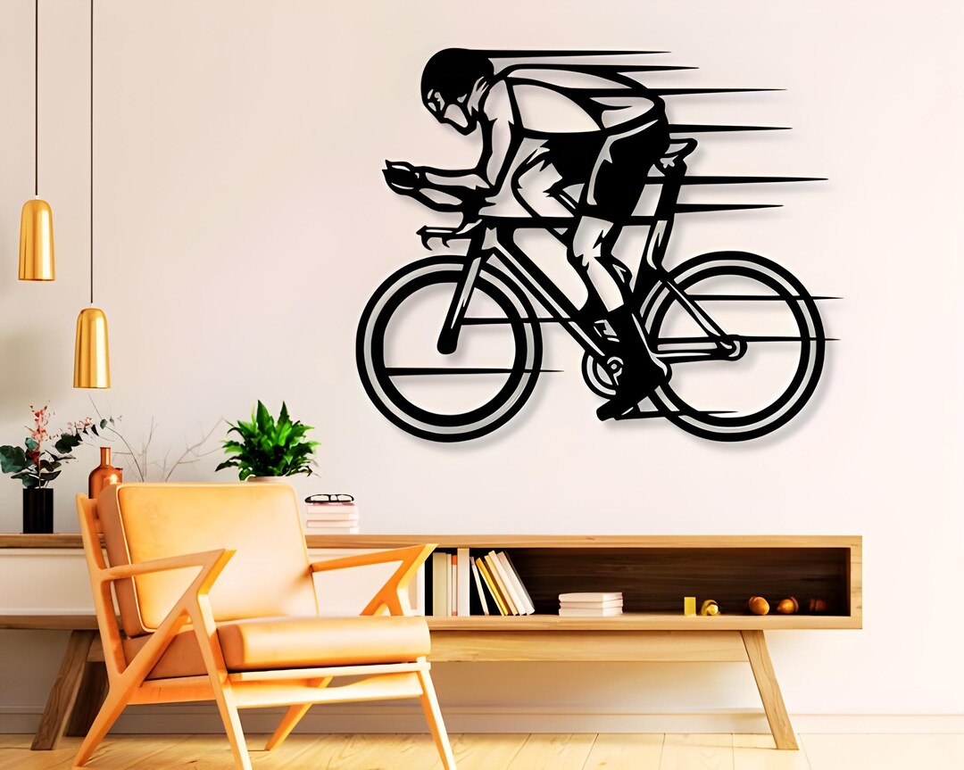 Cyclist Svg Dxf Png Files Bicycle Vector Art Cut File for Cnc Laser ...