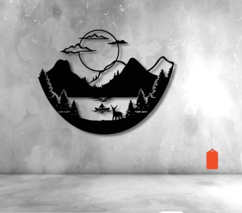 Sunset Nature Dxf Svg Png Files Wall Art Laser Cut - Etsy