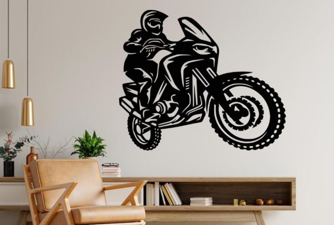 Motorcross Dxf Svg Png Files Wall Art Laser Cut - Etsy