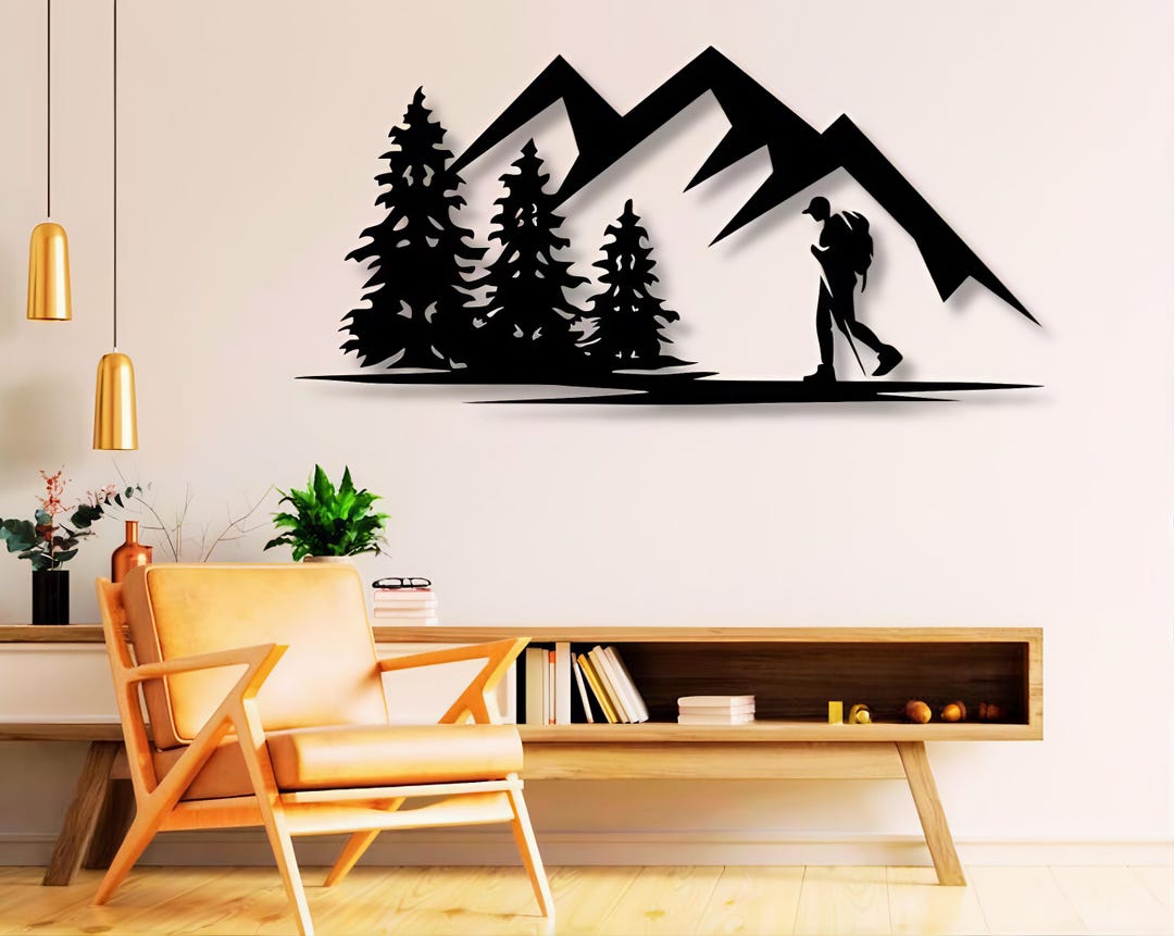 Hiking Metal Wall Art Files for CNC (svg, Dxf, Png) - Etsy