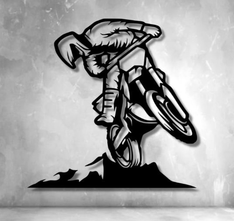 Motorcross Dxf Svg Png Files Motorcycle Biker - Etsy