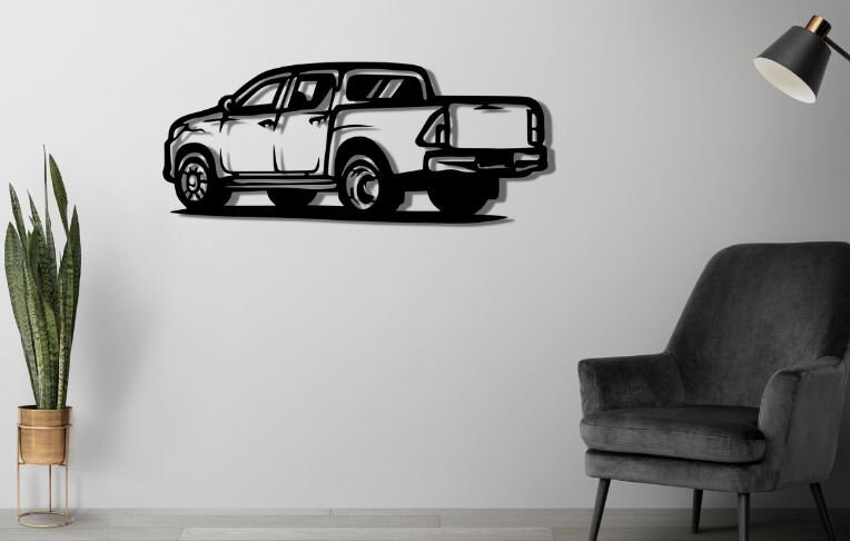 Pickup Dxf Svg Png Files Pickup Truck Back View - Etsy