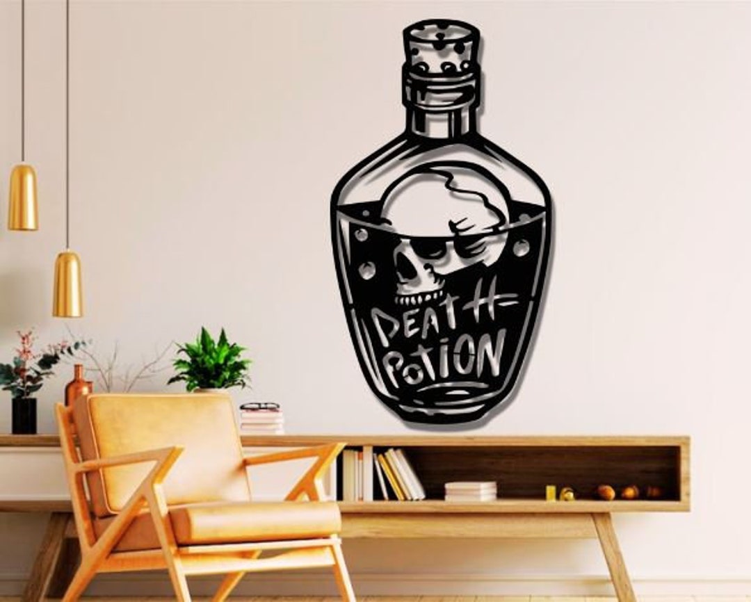 Poison Dxf Svg Png Files Death Potion Toxic Skull Bottle Horror ...