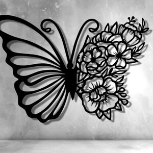 Butterfly Flower Dxf , Svg , Png , Files , Butterfly , Butterflies ...