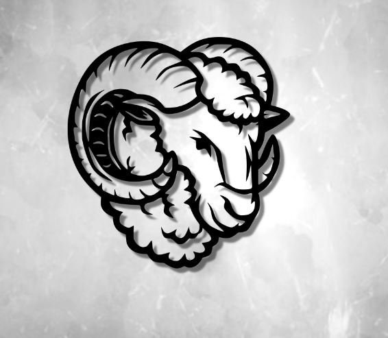 Rams Dxf Svg Png Files Ram Face Head Portrait - Etsy