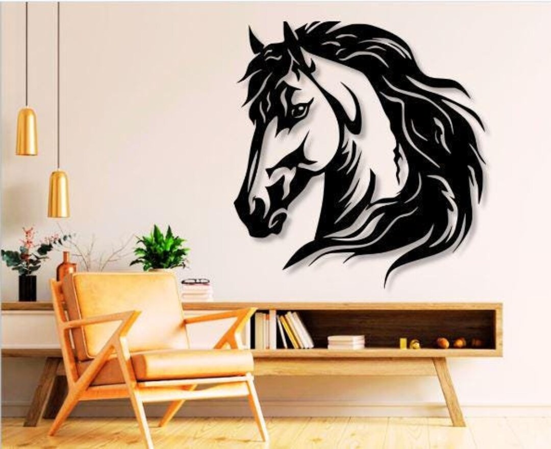 Horse Head Dxf Svg Png Files Horse Wall Art Cut File for Cnc Plasma ...