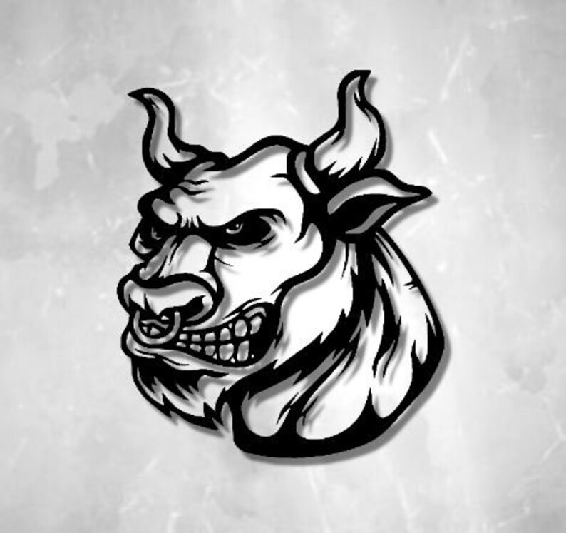 Bull Dxf Svg Png Files Bull Bulls Farm Wild - Etsy