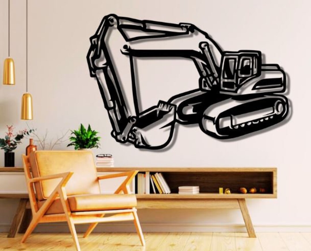 Excavator Dxf , Svg , Png , Files , Excavator , Construction , Heavy ...