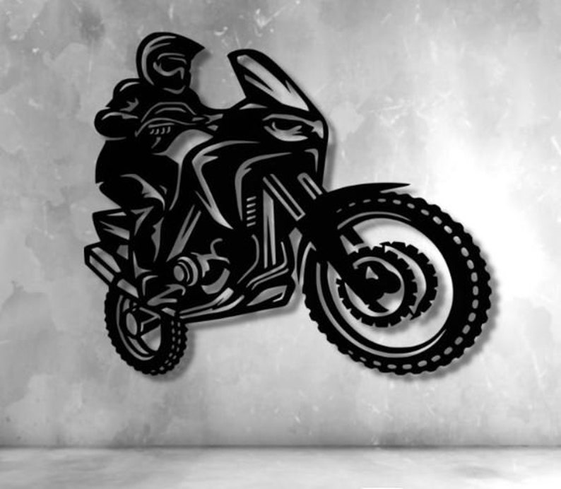 Motorcross Dxf Svg Png Files Wall Art Laser Cut - Etsy