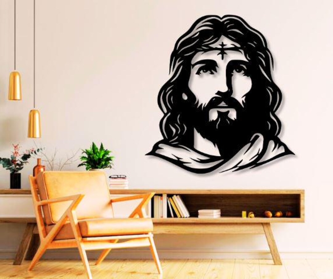Jesus Dxf Svg Png Files Jesus Wall Art Cut File for Cnc Plasma Laser ...