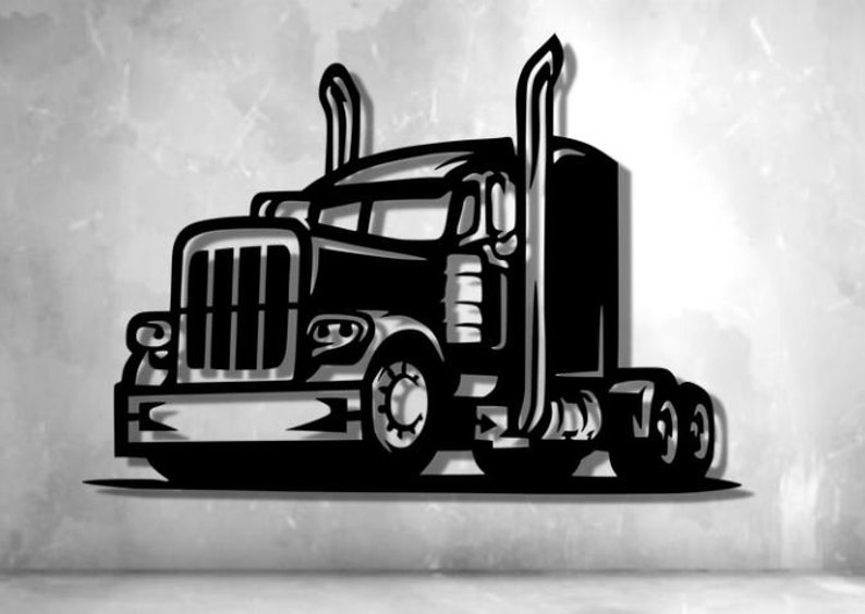 Semi Truck Dxf Svg Png Files Truck Lorry Trucking - Etsy Australia