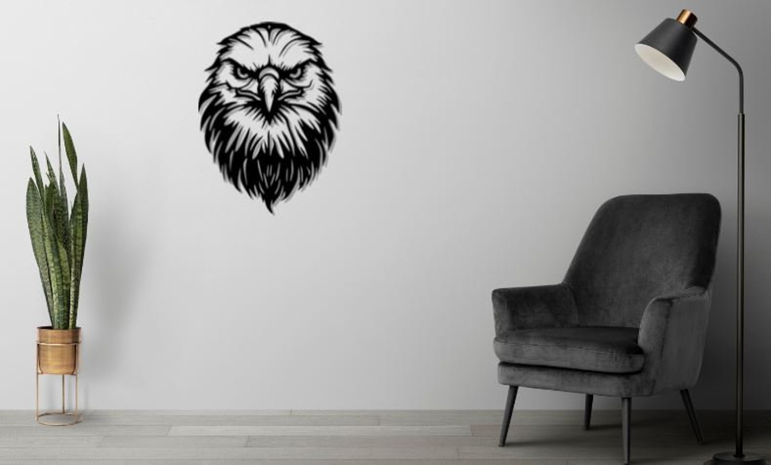 Eagle Dxf Svg Png Files Eagle Head Face Wall Art Plasma Cut File for ...