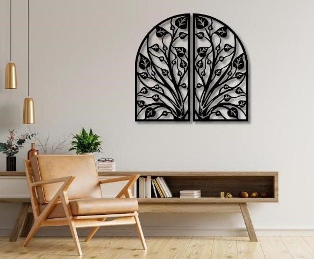 Leaves Dxf Svg Png Files for Cnc Wall Art Ivy Tree Flower Window ...