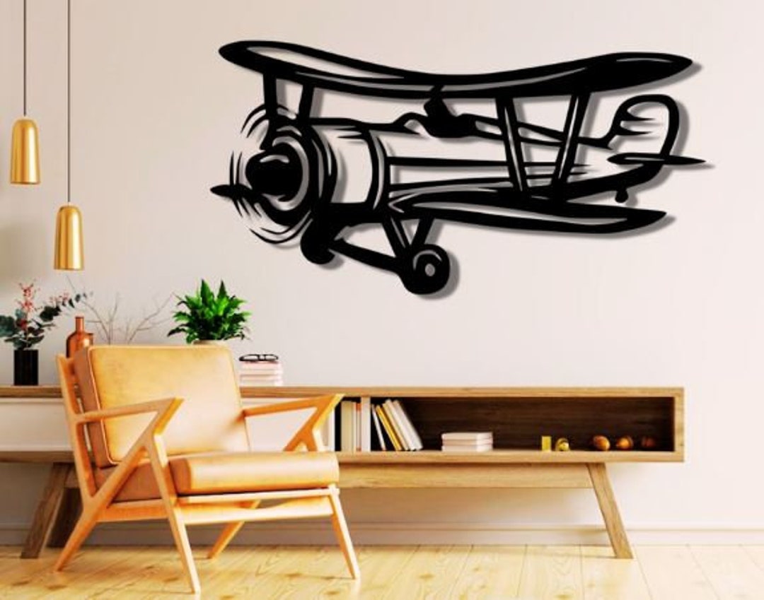Propeller Plane Dxf Svg Png Files Plane Aircraft Vintage - Etsy