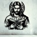 Jesus Dxf Svg Png Files , Jesus Svg , Bible , Wall Art , Jesus Christ ...