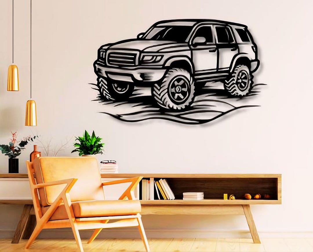 Truck Dxf Svg Png Files off Road Truck Wall Art Cut File for Cnc Plasma ...