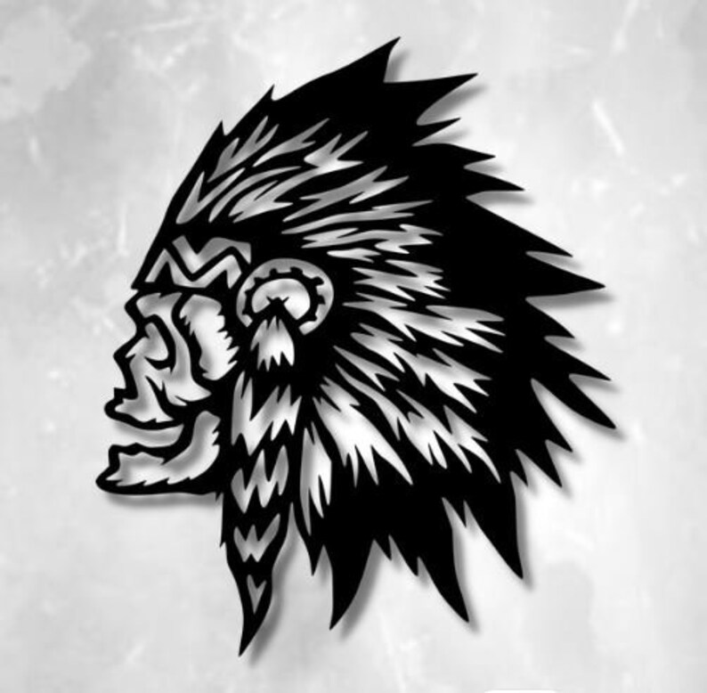 American Native Dxf Svg Png Files America Indian - Etsy