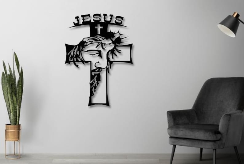 Jesus Cross Dxf Svg Png Files Wall Art Jesus Cross - Etsy Canada