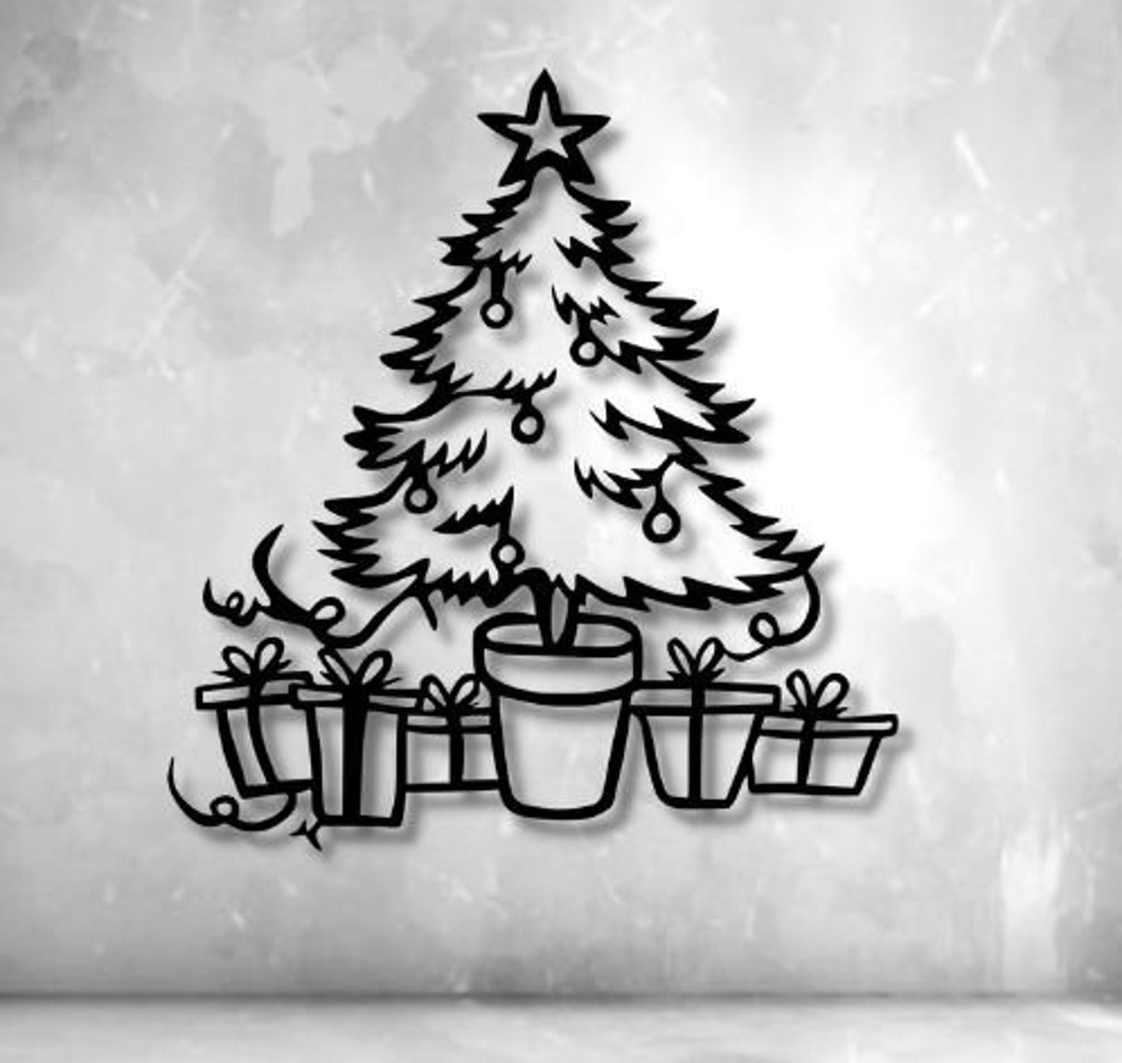 Christmas Tree Svg Dxf Files, CNC Laser Cut (svg, Dxf, Png) - Etsy