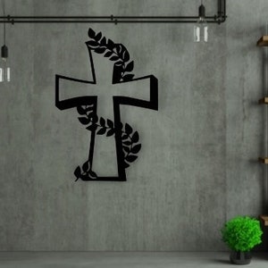 Cross With Flower Dxf , Svg , Png , Files , Jesus Cross , Old Cross ...