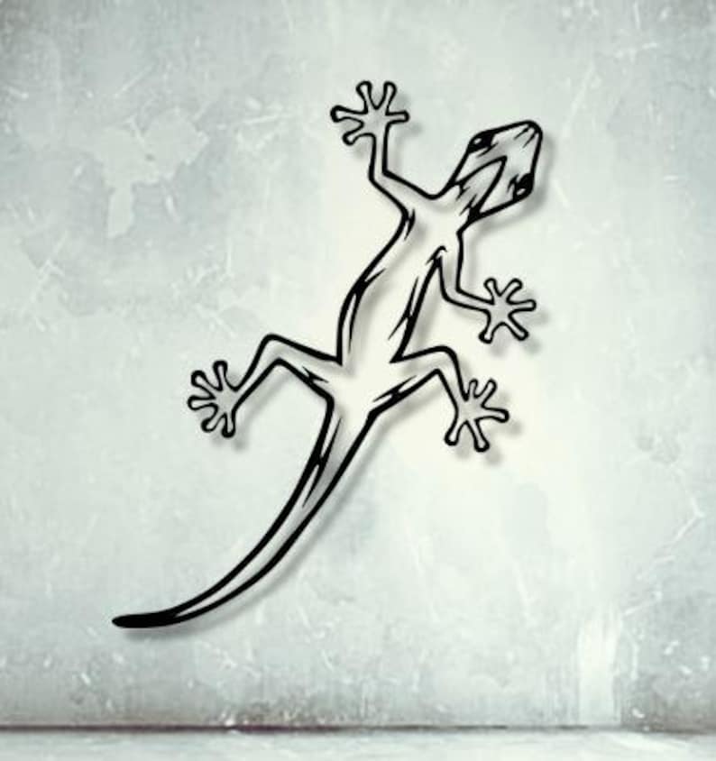 Lizard Dxf Svg Png Files Gecko Lizard Vector Cut File for Cnc Plasma ...