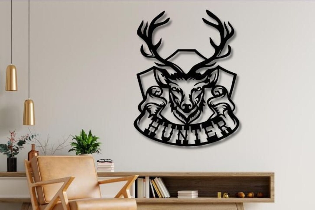 Deer Hunter Dxf , Svg , Png , Files , Laser Cut , Deer , Horn , Hunt ...