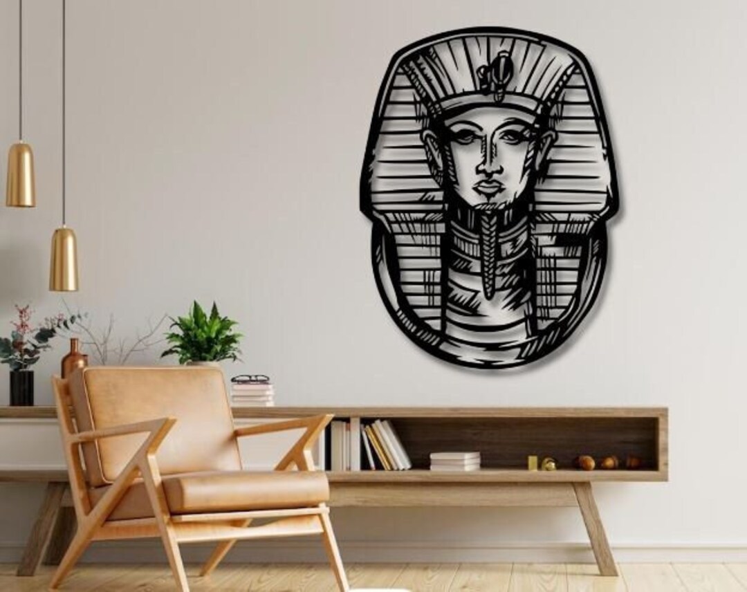 Pharaoh Tutankhamun Dxf , Svg , Png , Files,pharaoh,tutankhamun ...