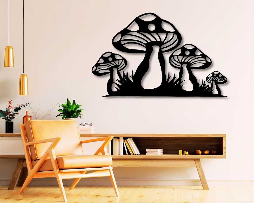 Mushroom Dxf Svg Png Files Mushroom Wall Art Cut File for Cnc Plasma ...