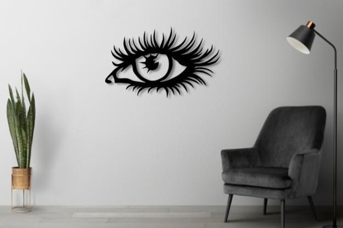 Eye Metal Dxf Svg Png Files Eye Metal Decor Laser - Etsy