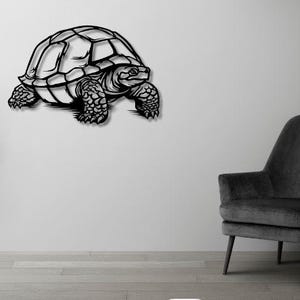 Turtle Dxf Svg Png Files Land Tortoise Wall Art Cut File for Cnc Plasma ...