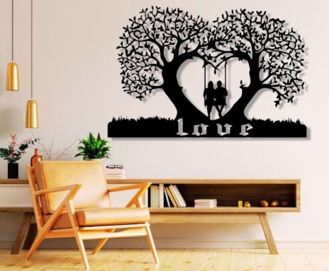 Love Dxf Svg Png Files , Love , Wall Decor , Trees , Heart , Valentines ...