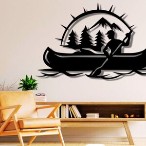 Canoe Dxf Svg Png Files , Wall , Decor , Art , Boat , Sea , Lake ...