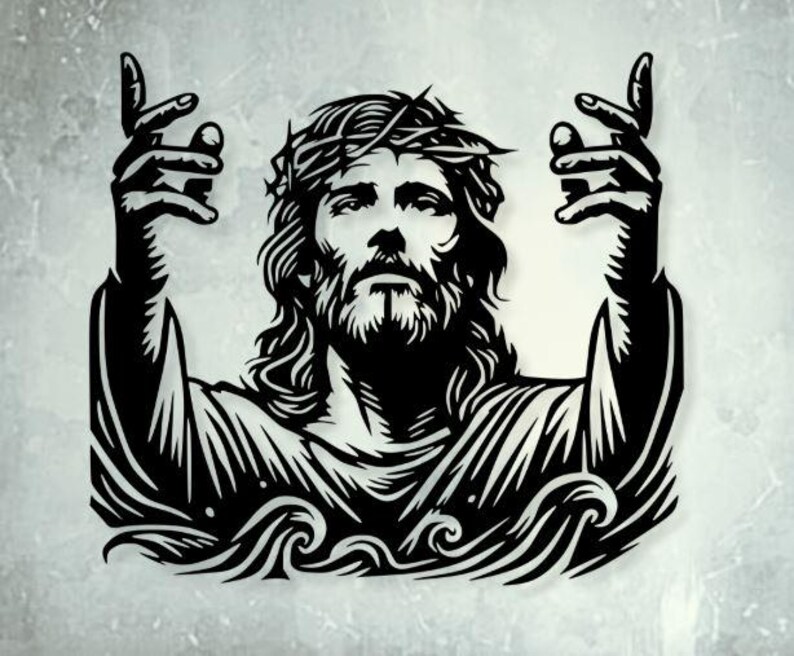Jesus DXF SVG PNG Files Jesus Christ Vector Art Cut File for Cnc Plasma ...