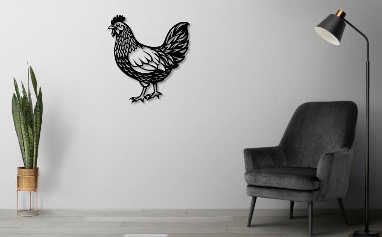 Rooster Dxf Svg Files Wall Art Cut File for CNC, Laser, Cricut (svg ...