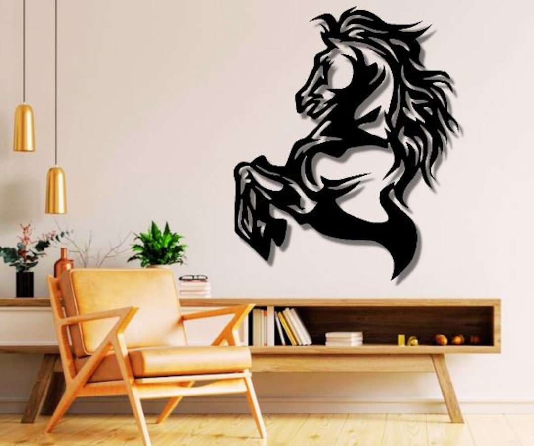 Caballo Dxf, Svg, Png, Archivos, Caballo, Pared, Arte, Corte, Archivo ...