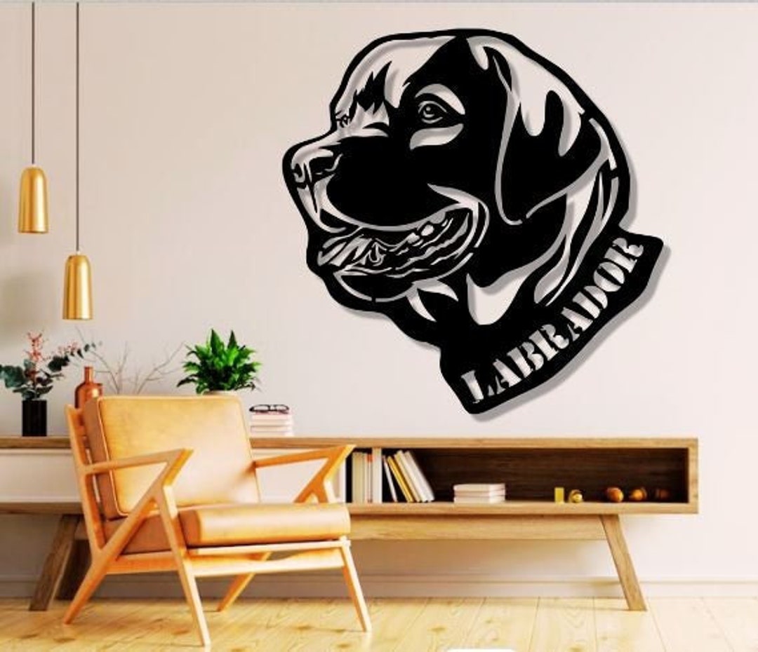 Labrador Dxf Svg Png Files , Labrador Dog Face Wall Decor Cut File for ...