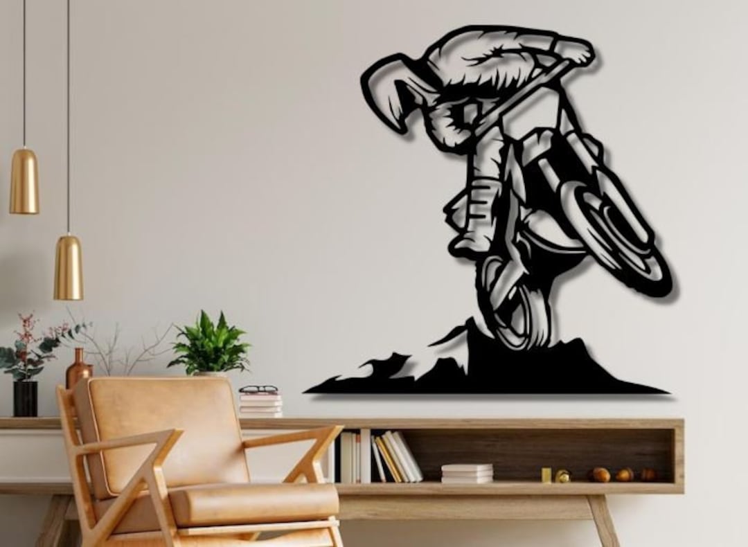 Motorcross Dxf Svg Png Files Motorcycle Biker - Etsy