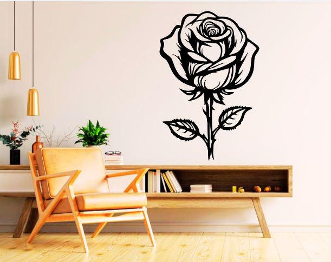 Rose Dxf Svg Png Files Roses Wall Art Cut File for Cnc Plasma Laser ...