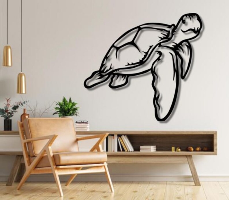 Turtle Dxf Svg Png Files Turtle Sea Wall Art - Etsy