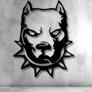 Pitbull Metal Wall Art, CNC Laser Cut Files (svg, Dxf, Png) - Etsy