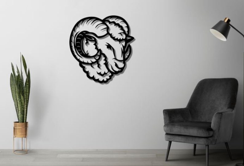 Rams Dxf Svg Png Files Ram Face Head Portrait - Etsy
