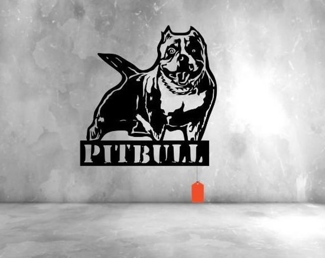 Pitbull Dxf Svg Png Fİles Pitbull Svg Laser Cut - Etsy