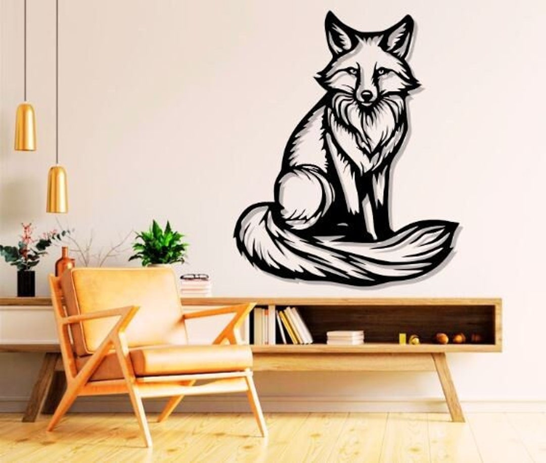 Fox Dxf Svg Png Files Fox Wall Art Laser Plasma Cut File , for Cnc ...