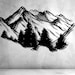 Mountain Scene Svg Dxf Png Files Metal Wall Art Files, CNC Plasma Laser ...